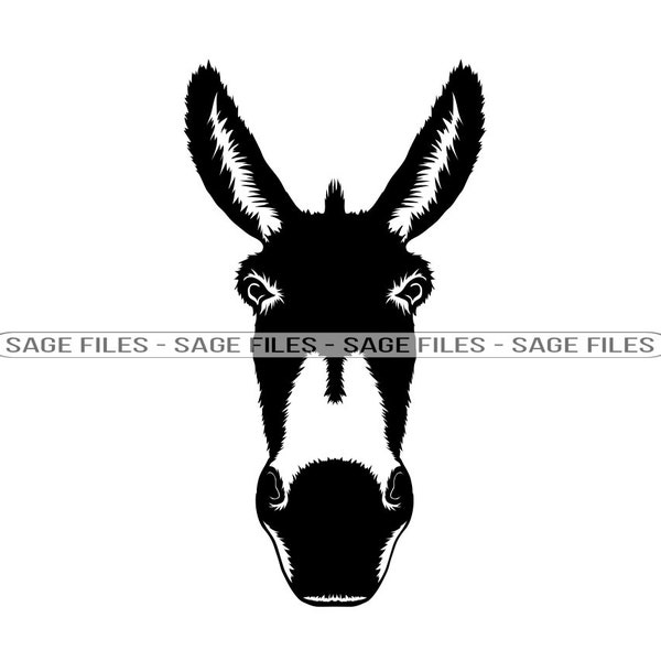 Donkey Face Svg - Etsy
