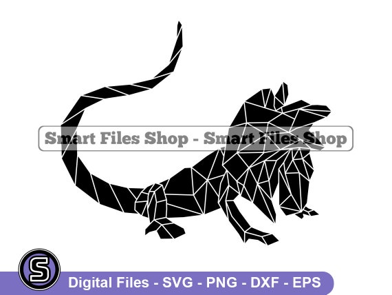 Geometric Frilled Neck Lizard Svg Geometric Animals Svg - Etsy