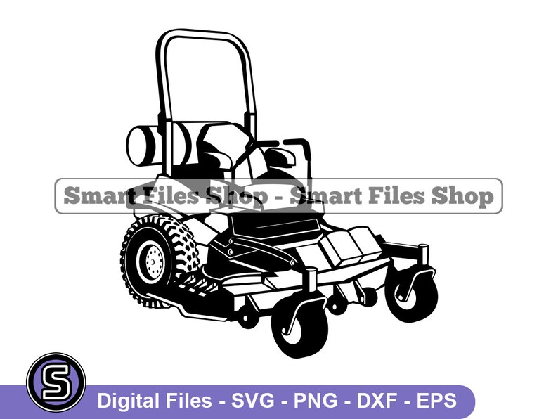 Zero Turn Mower Svg, Lawn Mower Svg, Landscaping Svg, Lawn Mower Dxf ...