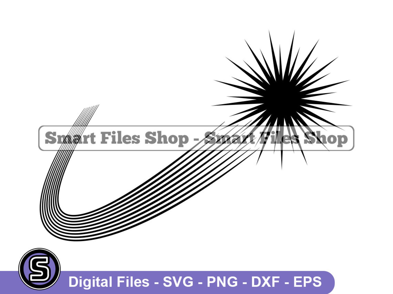 Comet Swoosh SVG Asteroid SVG Comet SVG Space Svg Asteroid | Etsy