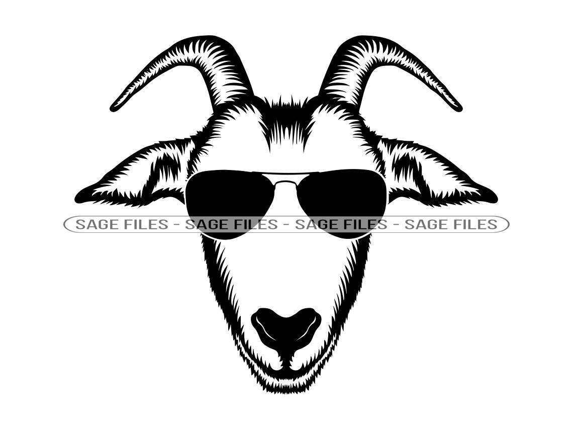 Goat in Sunglasses SVG Goat SVG Cool Goat Svg Goat Dxf - Etsy