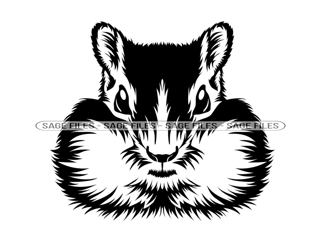 Chipmunk Head SVG, Chipmunk Svg, Chipmunk Mascot Svg, Chipmunk Dxf ...