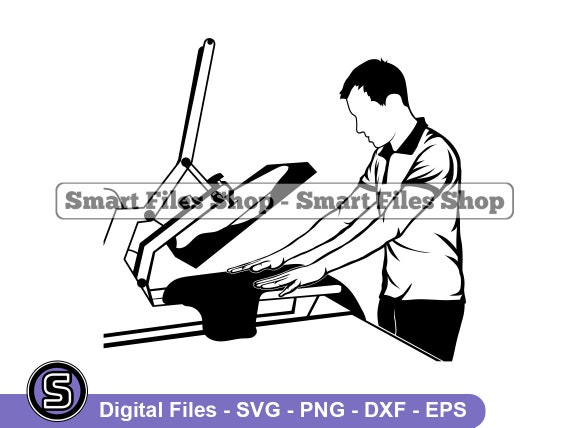 T-shirt Printing Svg Heat Press Machine Svg Print on Demand | Etsy