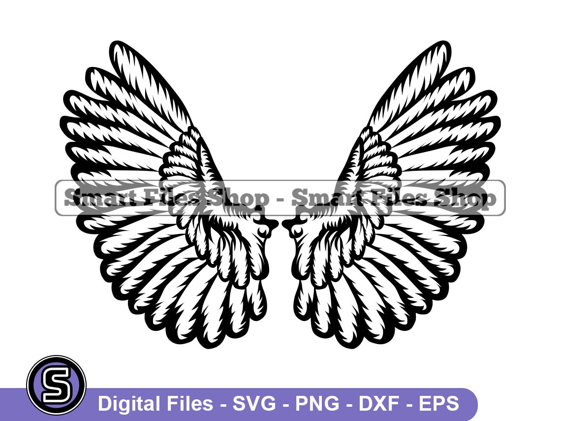 Wings 8 SVG Wings SVG Flying Svg Wings Dxf Wings Png - Etsy