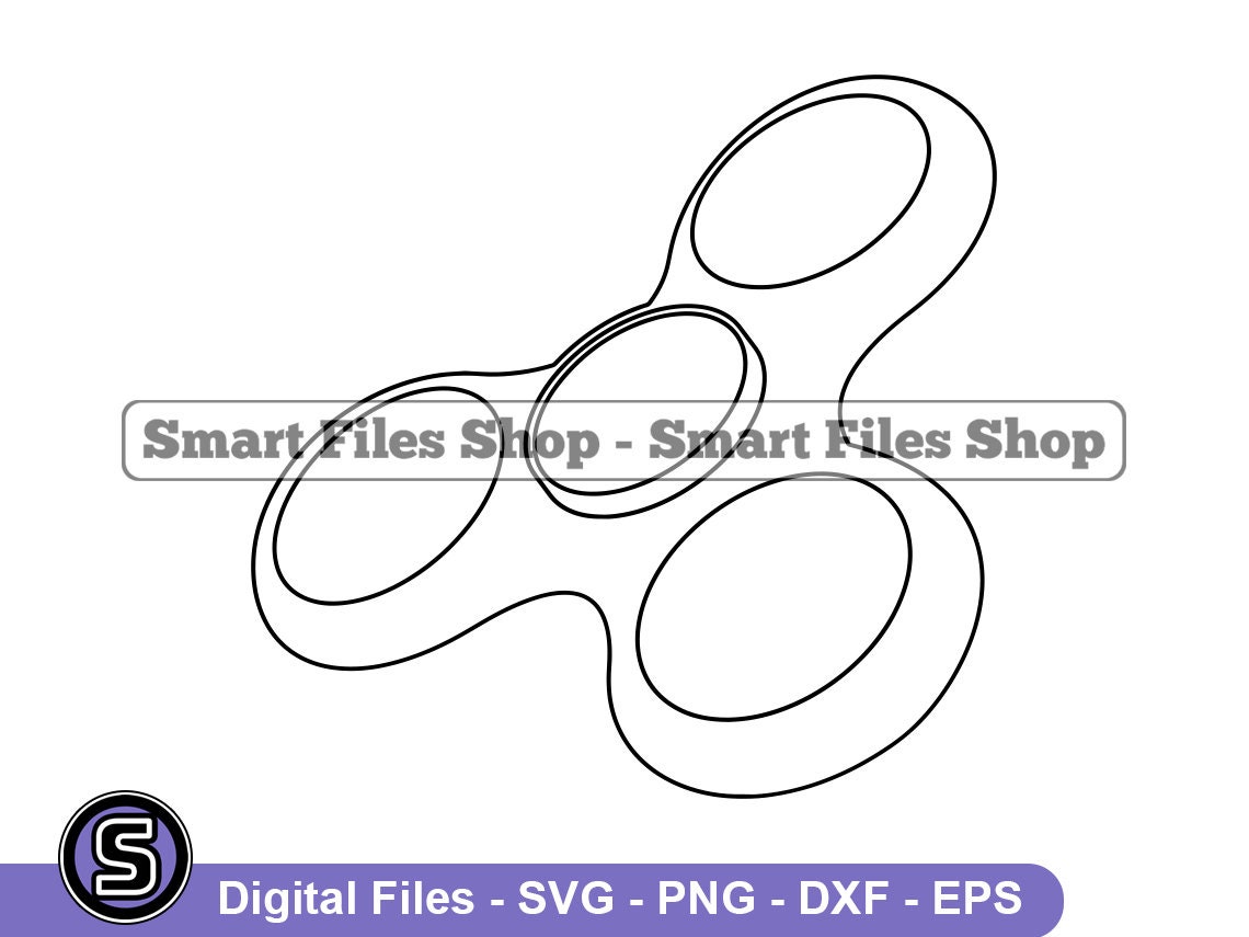 Spinner Toy Outline Svg Spinner Svg Spinner Dxf Spinner | Etsy