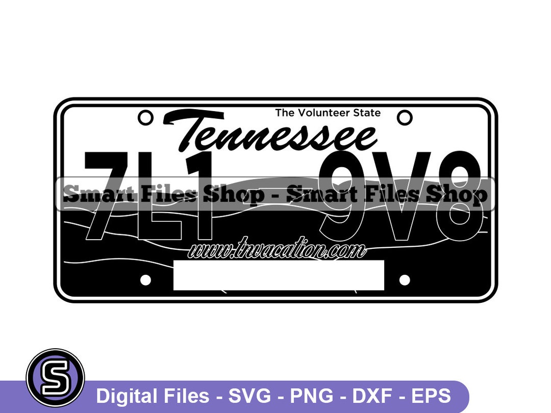 Tennessee Licence Plate Svg, Tennessee Svg, Driving Svg, Driver Svg ...