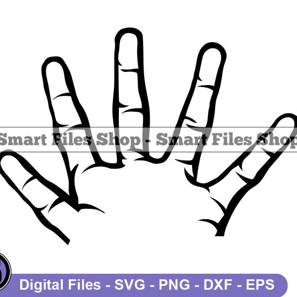 Five Fingers Svg - Etsy