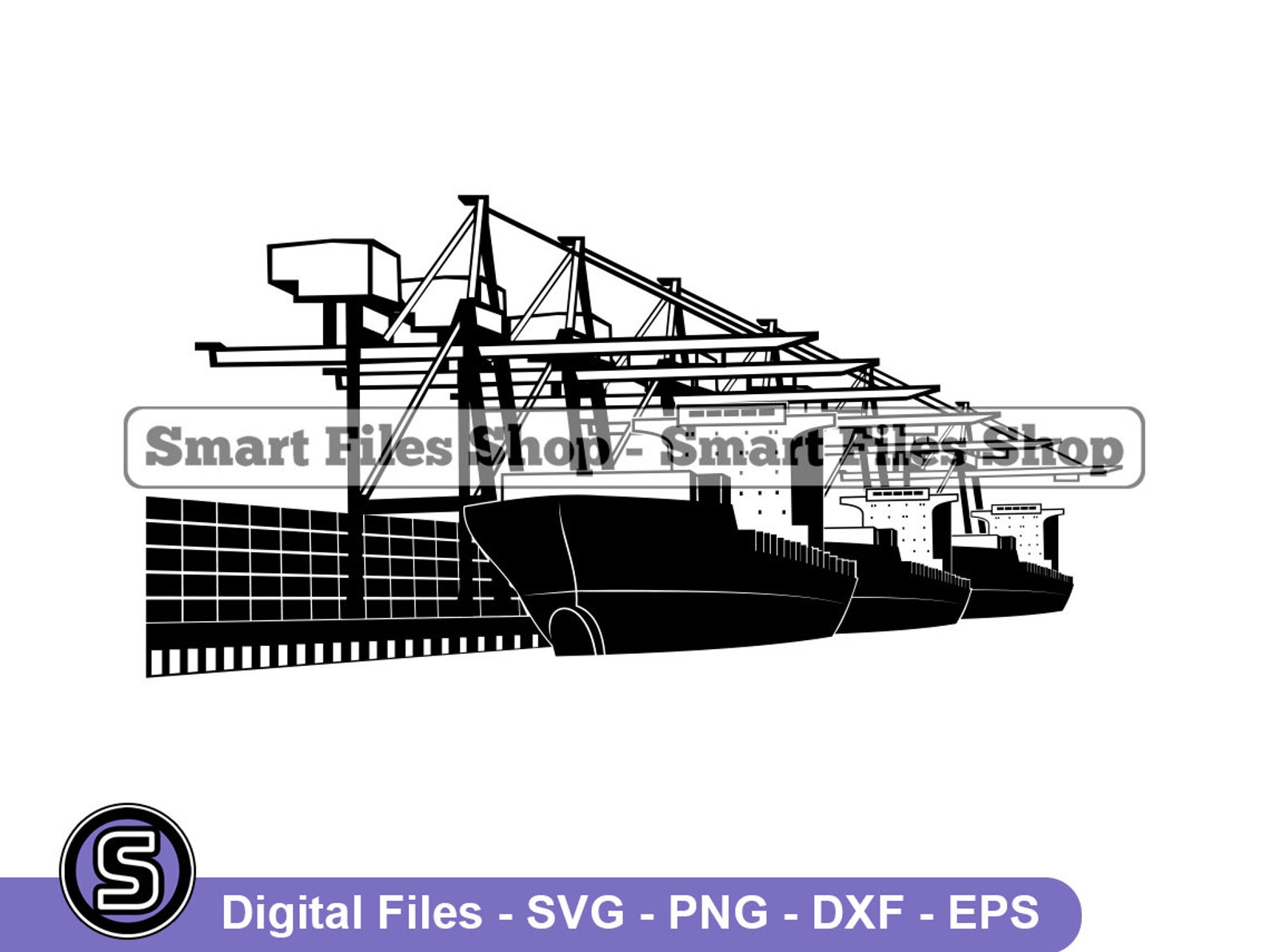 Container Port Svg, Shipping Svg, Container Port Dxf, Contactor Png ...