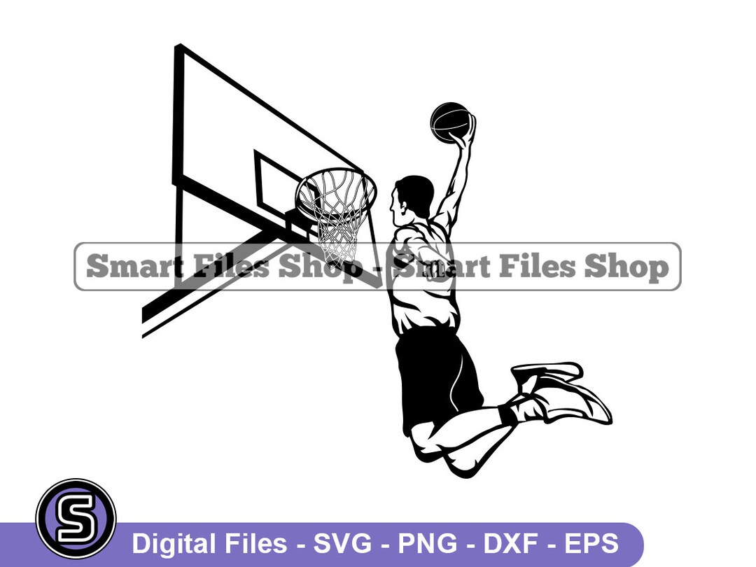 Basketball Dunk 2 Svg, Basketball Svg, Basketball Dxf, Basketball Png ...