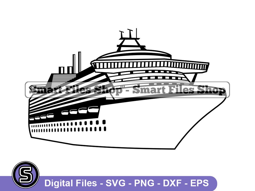 Cruise Ship #6 Svg, Cruise Ship Svg, Vacation Svg, Cruise Ship Dxf ...