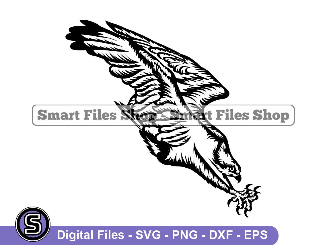 Osprey #3 Svg, Osprey Svg, Predator Bird Svg, Osprey Dxf, Osprey Png ...