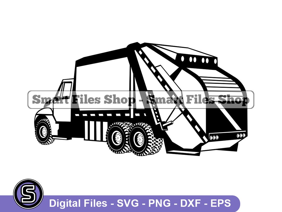 Garbage Truck #4 Svg, Trash Collection Svg, Sanitation Svg, Garbage ...