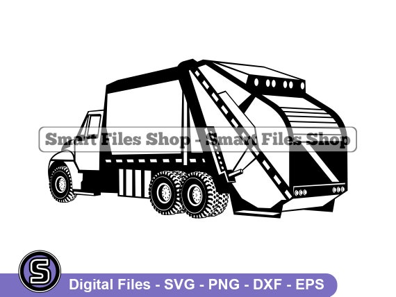 Garbage Truck 4 Svg Trash Collection Svg Sanitation Svg | Etsy