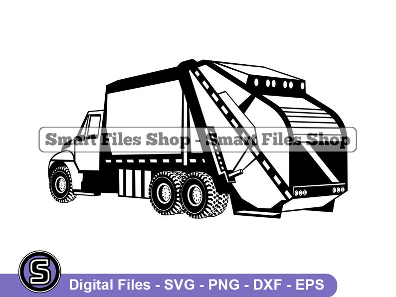 Garbage Truck #4 Svg, Trash Collection Svg, Sanitation Svg, Garbage ...