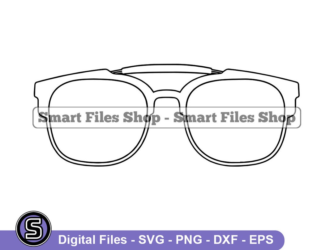 Sunglasses Outline SVG, Sunglasses SVG, Sunglasses Dxf, Sunglasses Png ...