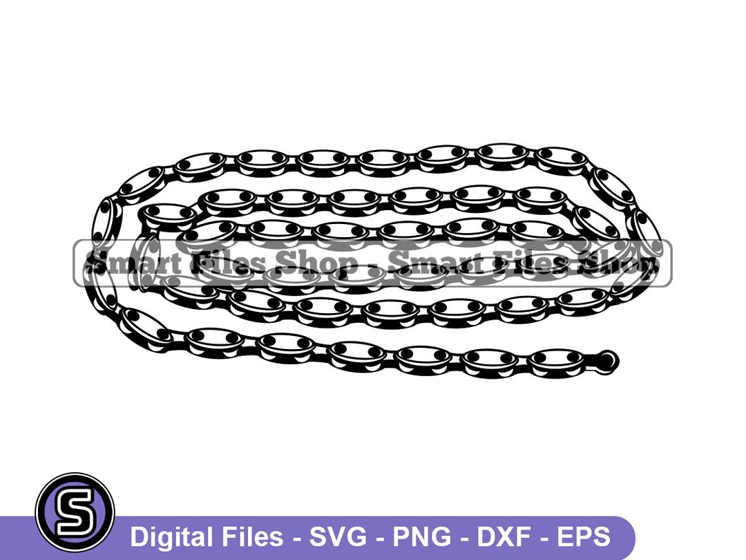 Bicycle Chain 2 Svg, Bicycle Svg, Cycling Svg, Bicycle Chain Dxf ...