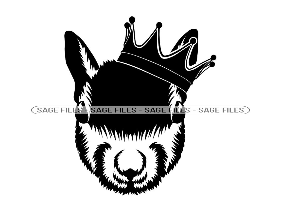 Squirrel in Crown 2 SVG King Squirrel SVG Squirrel Svg - Etsy