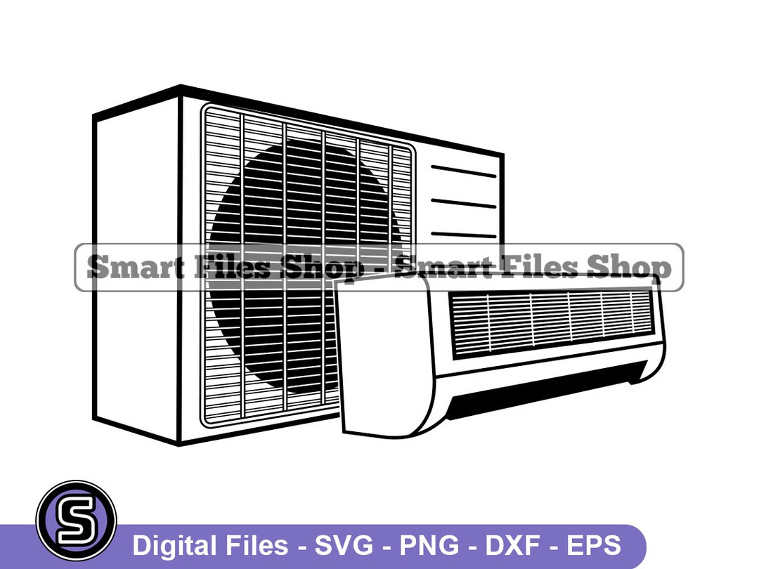 HVAC Logo #2 Svg, HVAC Svg, Cantral Air Conditioner Svg, HVAC Dxf, Hvac ...