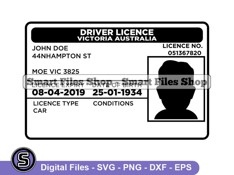 Australia Drivers Licence Template Svg, Drivers Licence Svg, ID Svg ...