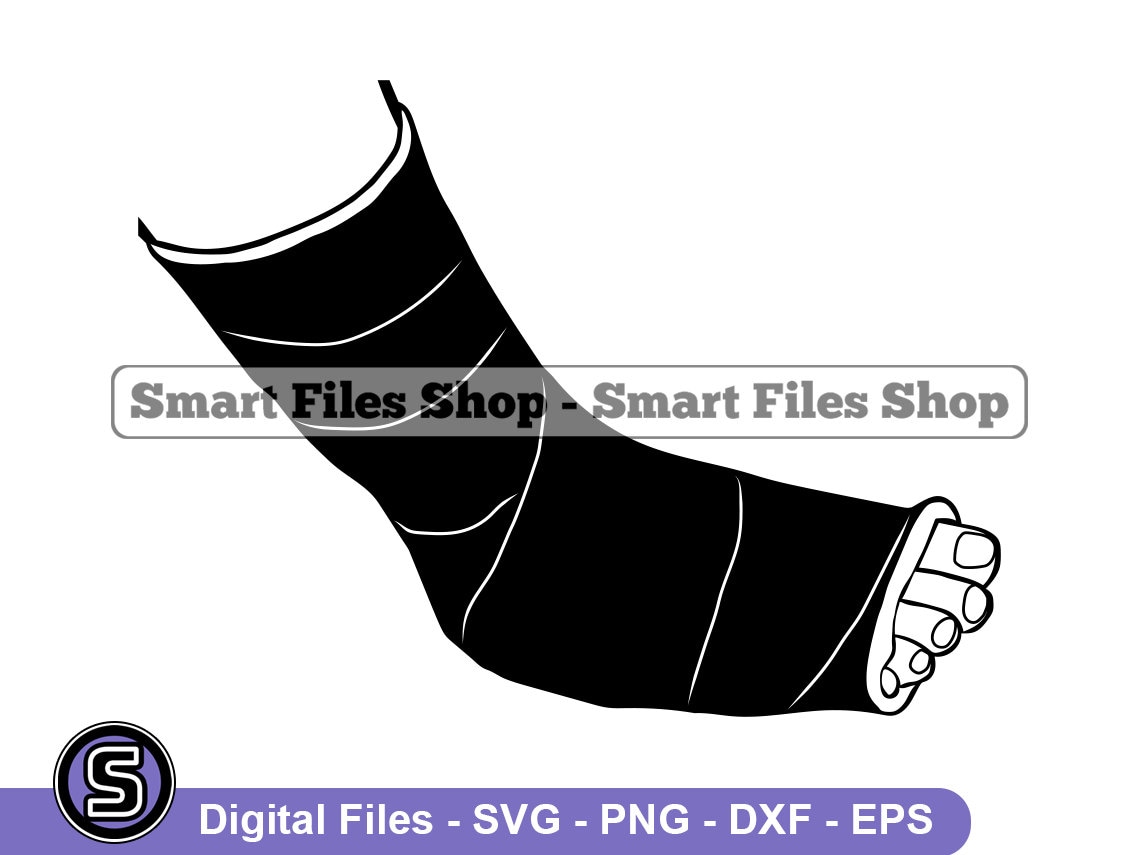 Broken Foot Svg Cast on Foot Svg Broken Foot Dxf Broken - Etsy