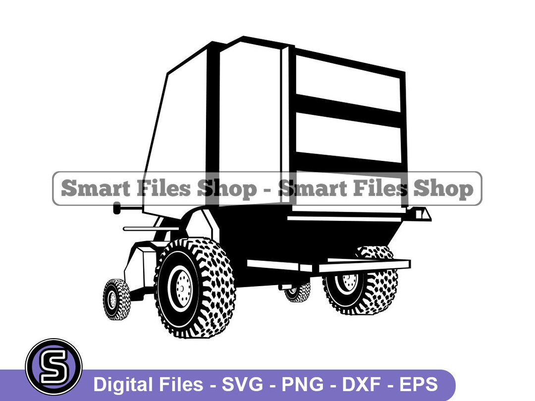 Agricultural Baler 3 Svg, Farming Equipment Svg, Farming Svg, Farm Svg ...