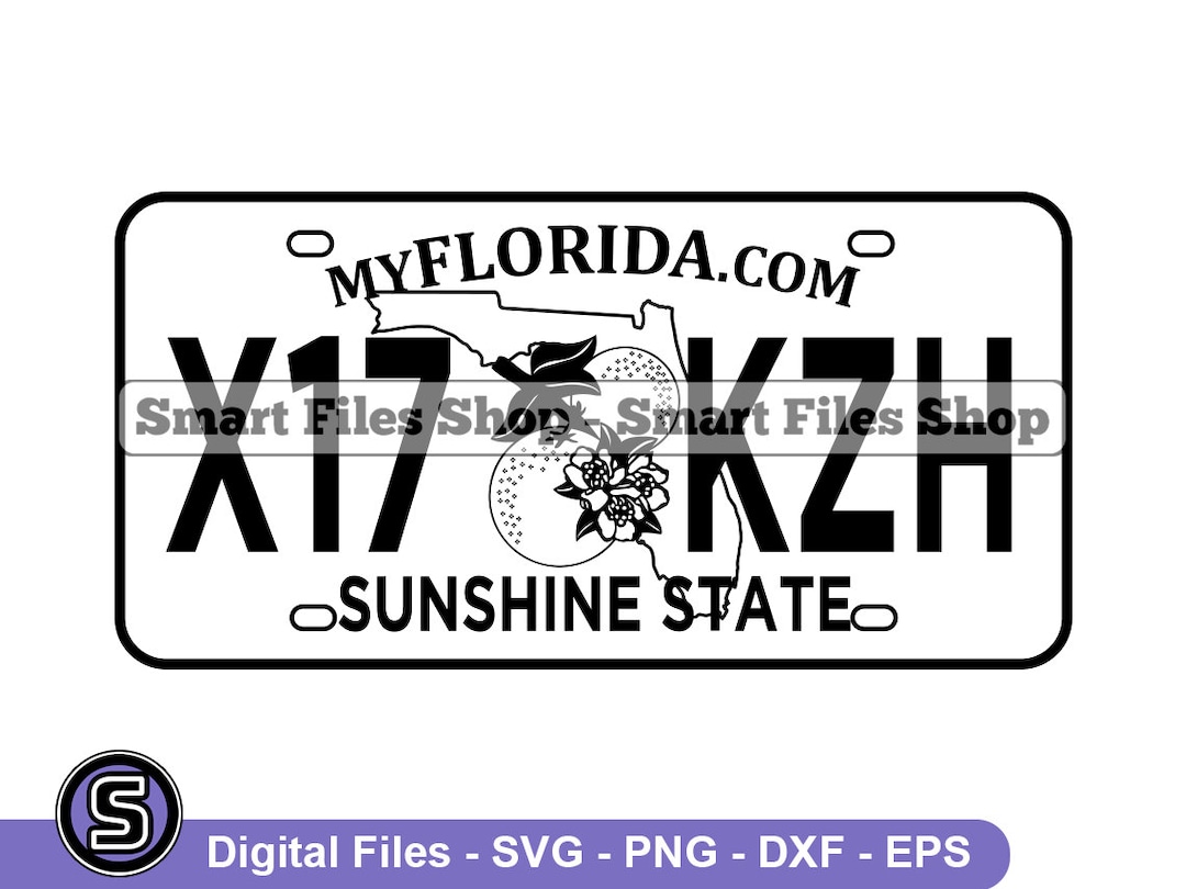 Florida Licence Plate Svg, Florida Svg, Driving Svg, Driver Svg ...