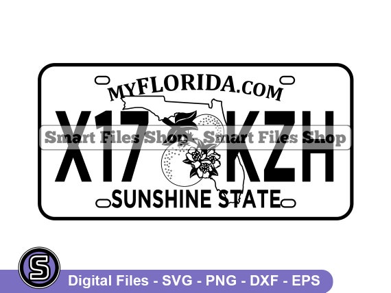 Florida Licence Plate Svg Florida Svg Driving Svg Driver | Etsy