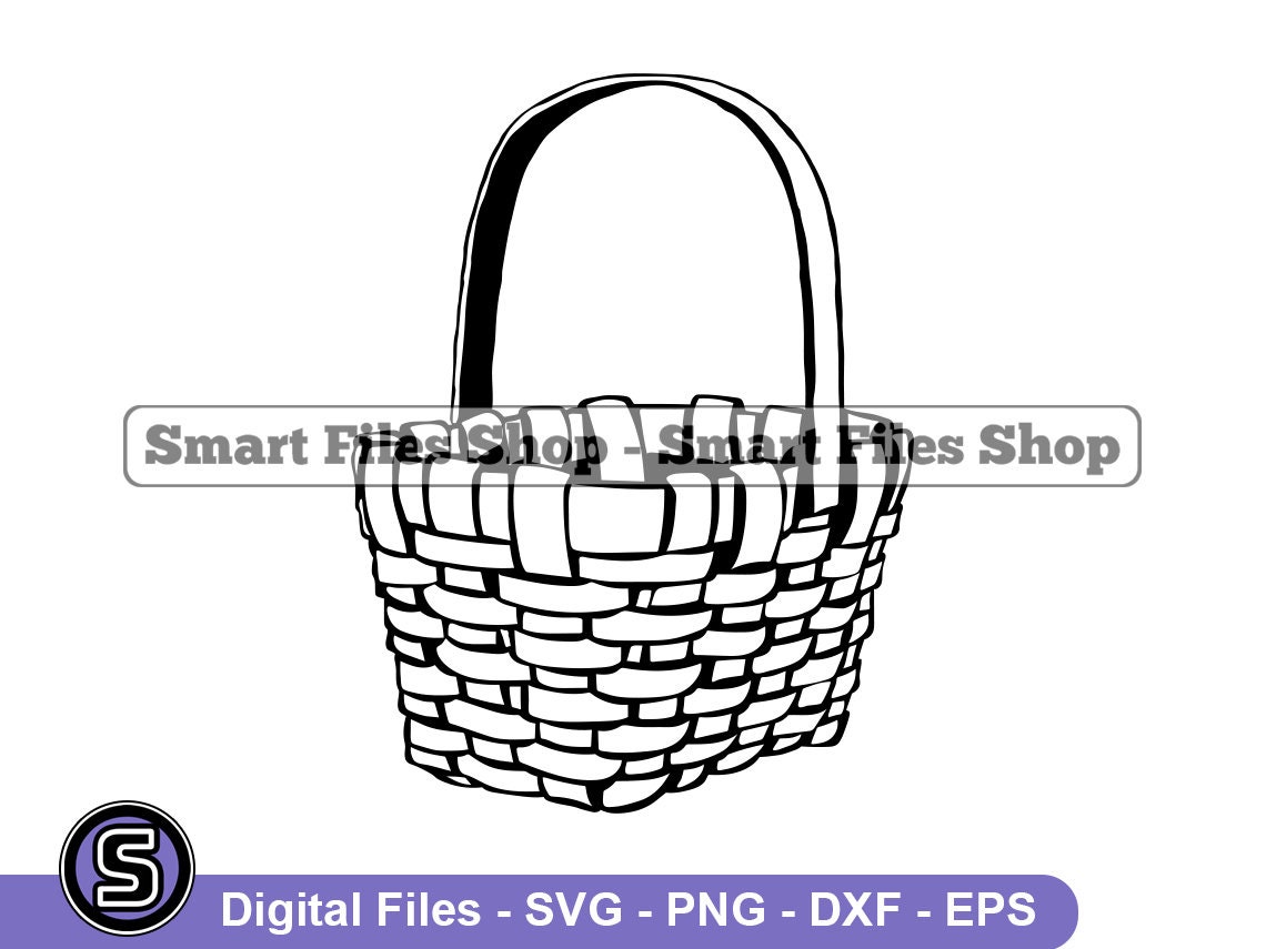 Straw Basket 2 Svg Basket Svg Picnic Svg Wicker Basket - Etsy