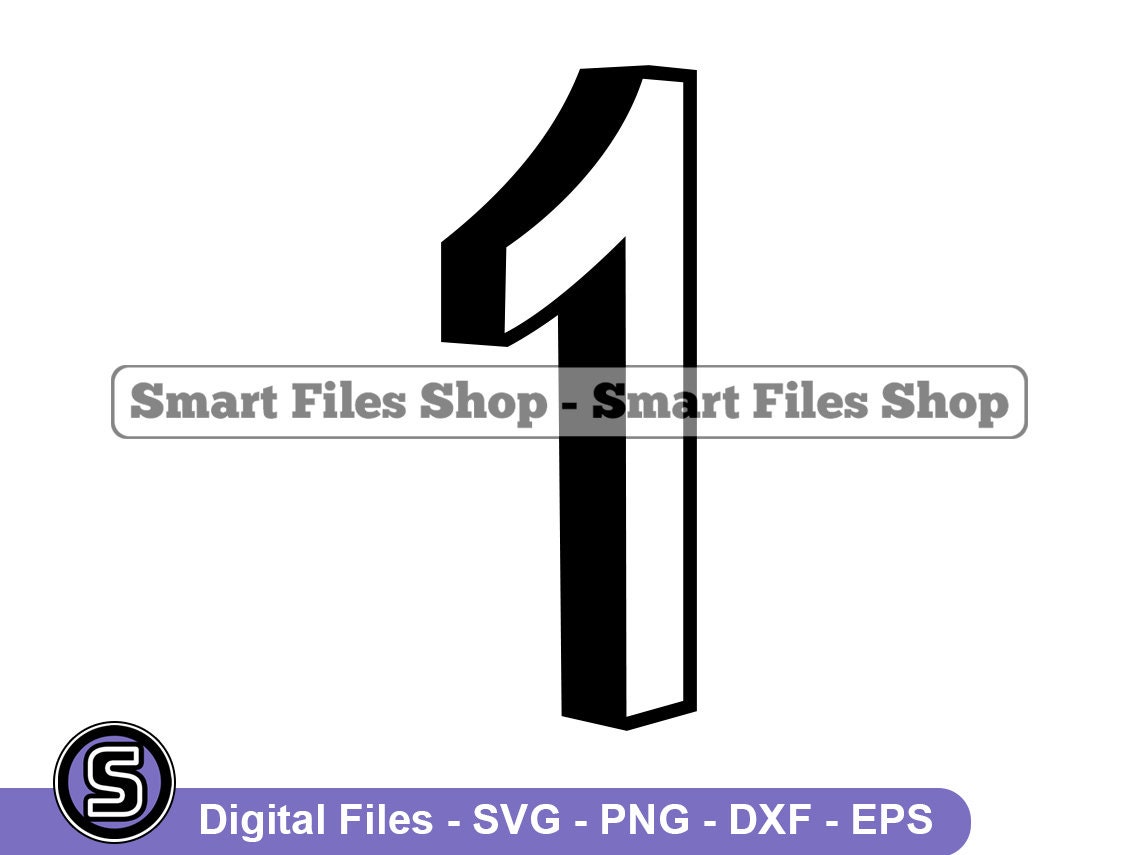 Number 1 in 3D Svg Number 1 Svg 3D Svg Age Svg Birthday - Etsy
