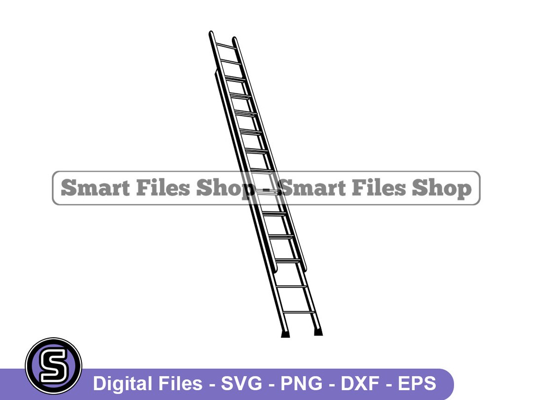 Extension Ladder Svg, Ladder Svg, Ladder Design Svg, Ladder Dxf, Ladder ...