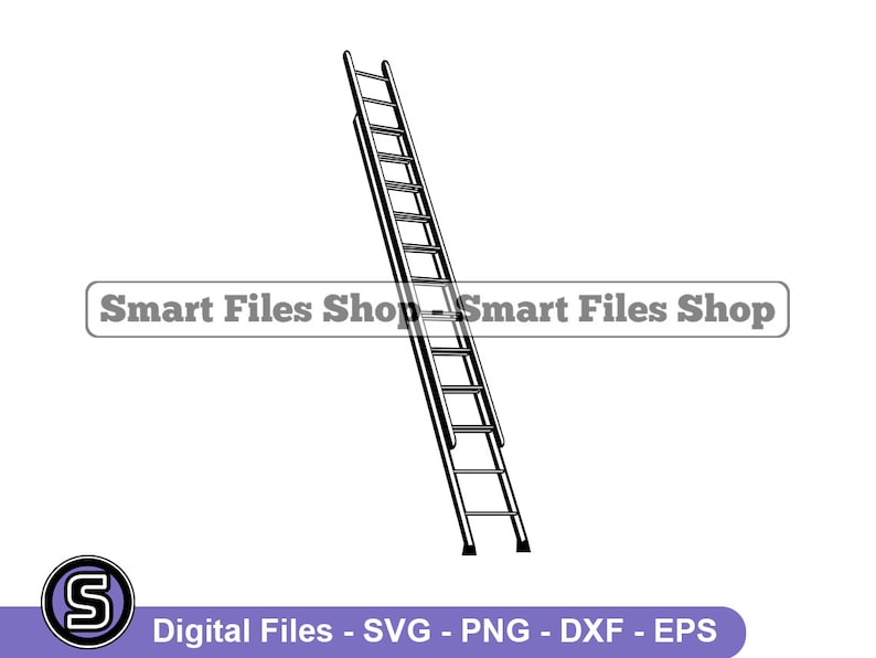 Extension Ladder Svg, Ladder Svg, Ladder Design Svg, Ladder Dxf, Ladder ...