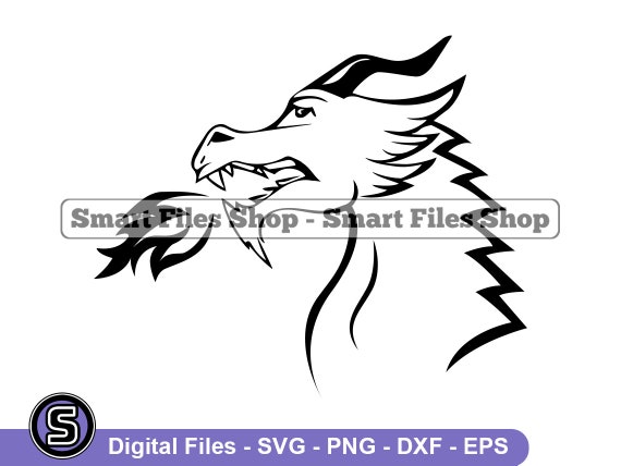 Fire Breathing Dragon 12 Svg Dragon Svg Dragon Dxf Dragon | Etsy
