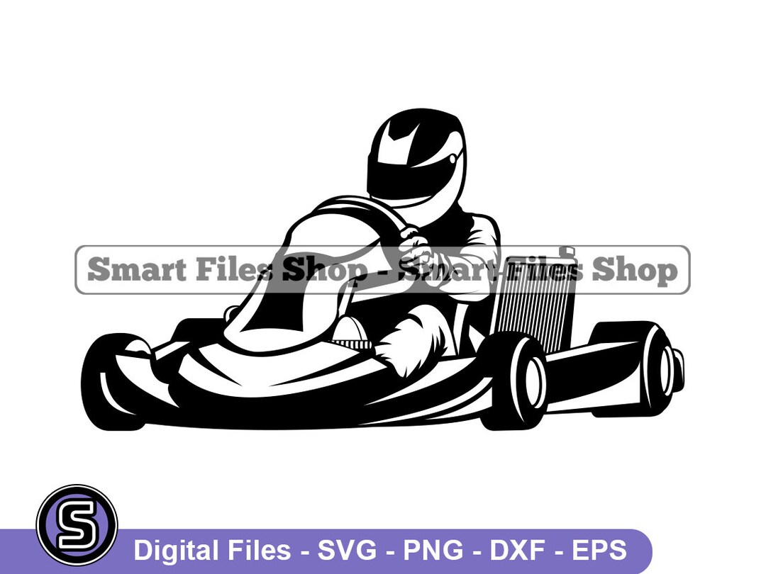 Go Kart #5 Svg, Go Kart Racing SVG, Go Karting Svg, Go Karts Dxf, Go ...