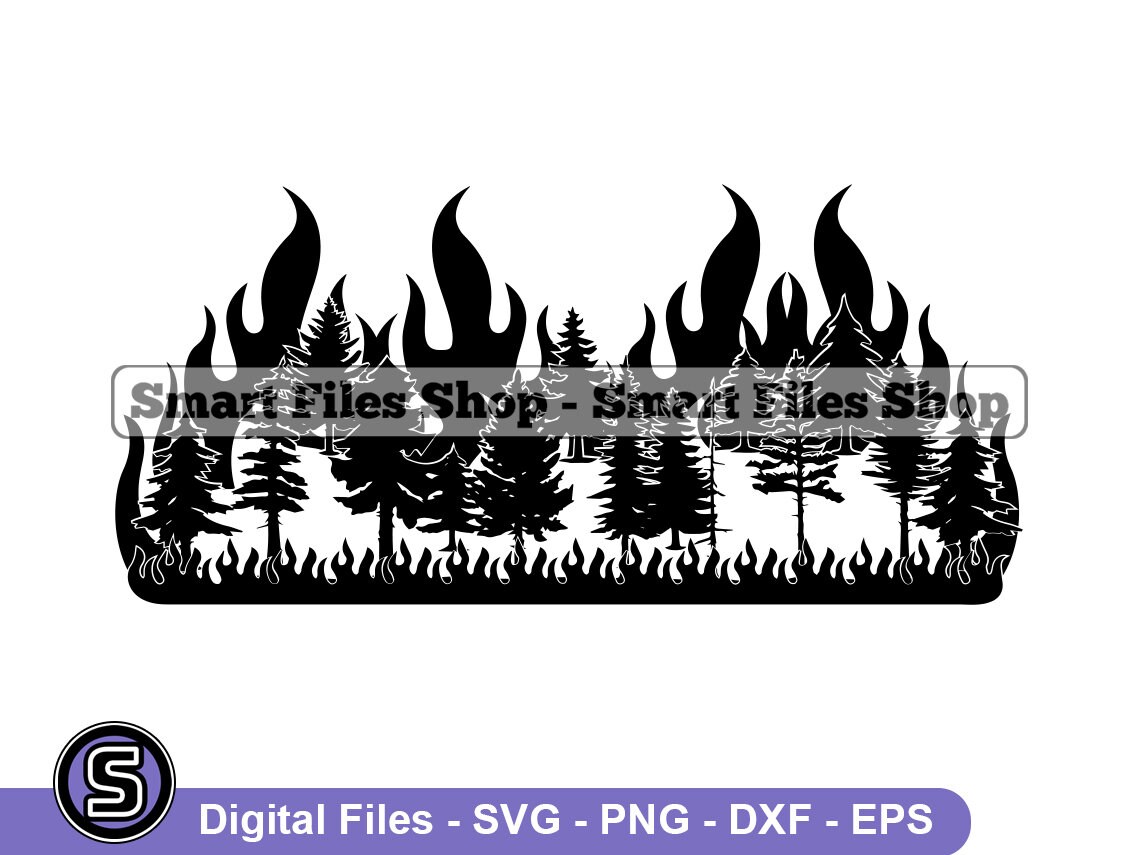 Forest Fire SVG, Forest Fire Dxf, Forest Fire Png, Forest Fire Clipart ...