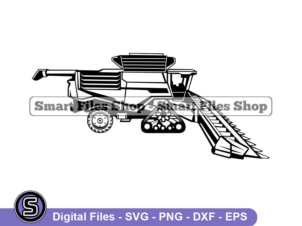 Combine Harvester 2 Svg Combine Harvesting Svg Harvester - Etsy