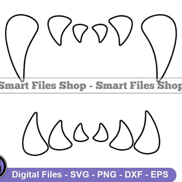 Sharp Teeth Svg - Etsy