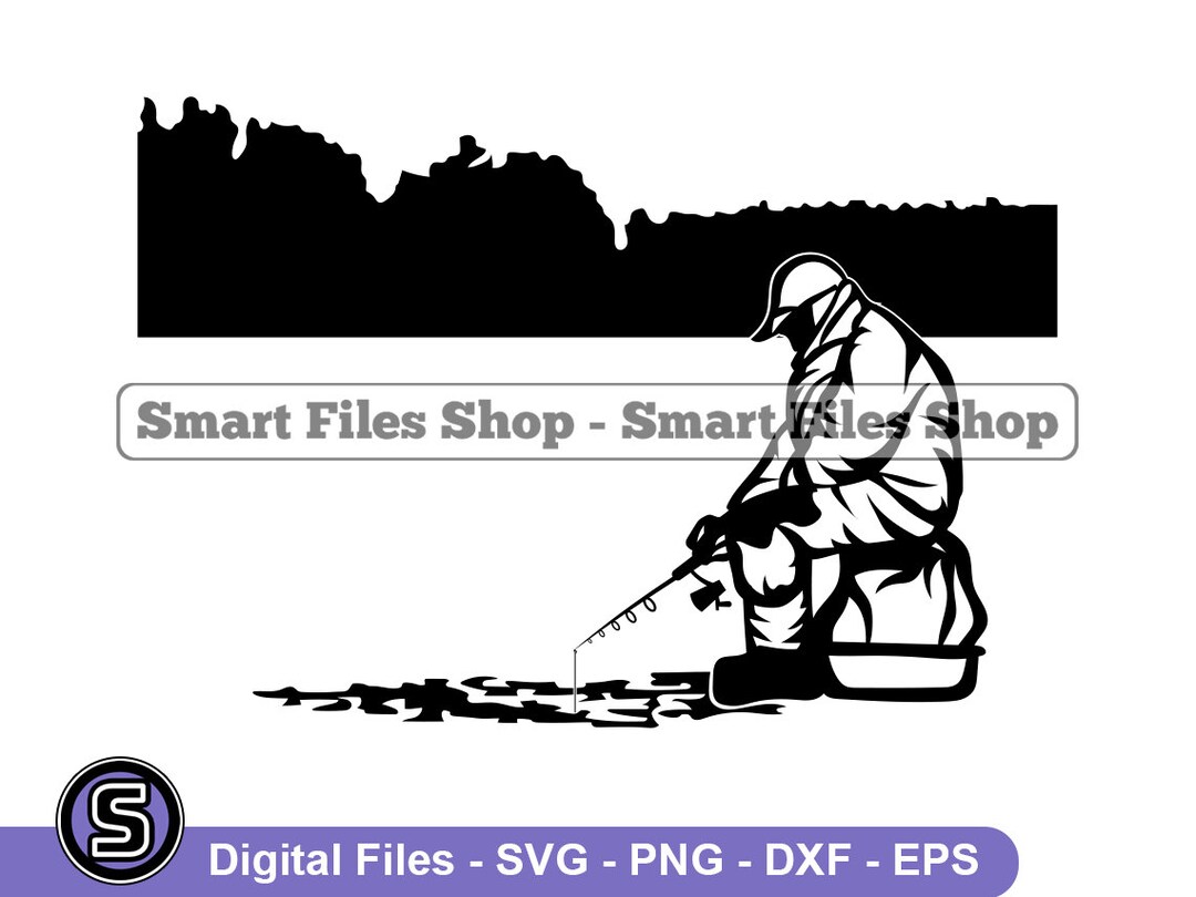 Ice Fishing #3 Svg, Ice Fishing Svg, Fishing Svg, Fisherman Svg, Ice ...