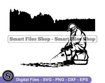 Ice Fishing Svg - Etsy