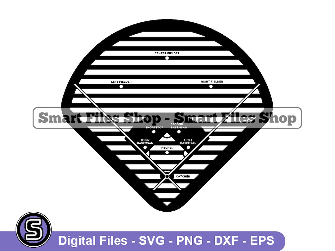 Baseball Field 2 Svg, Baseball Svg, Baseball Field Dxf, Baseball Field ...