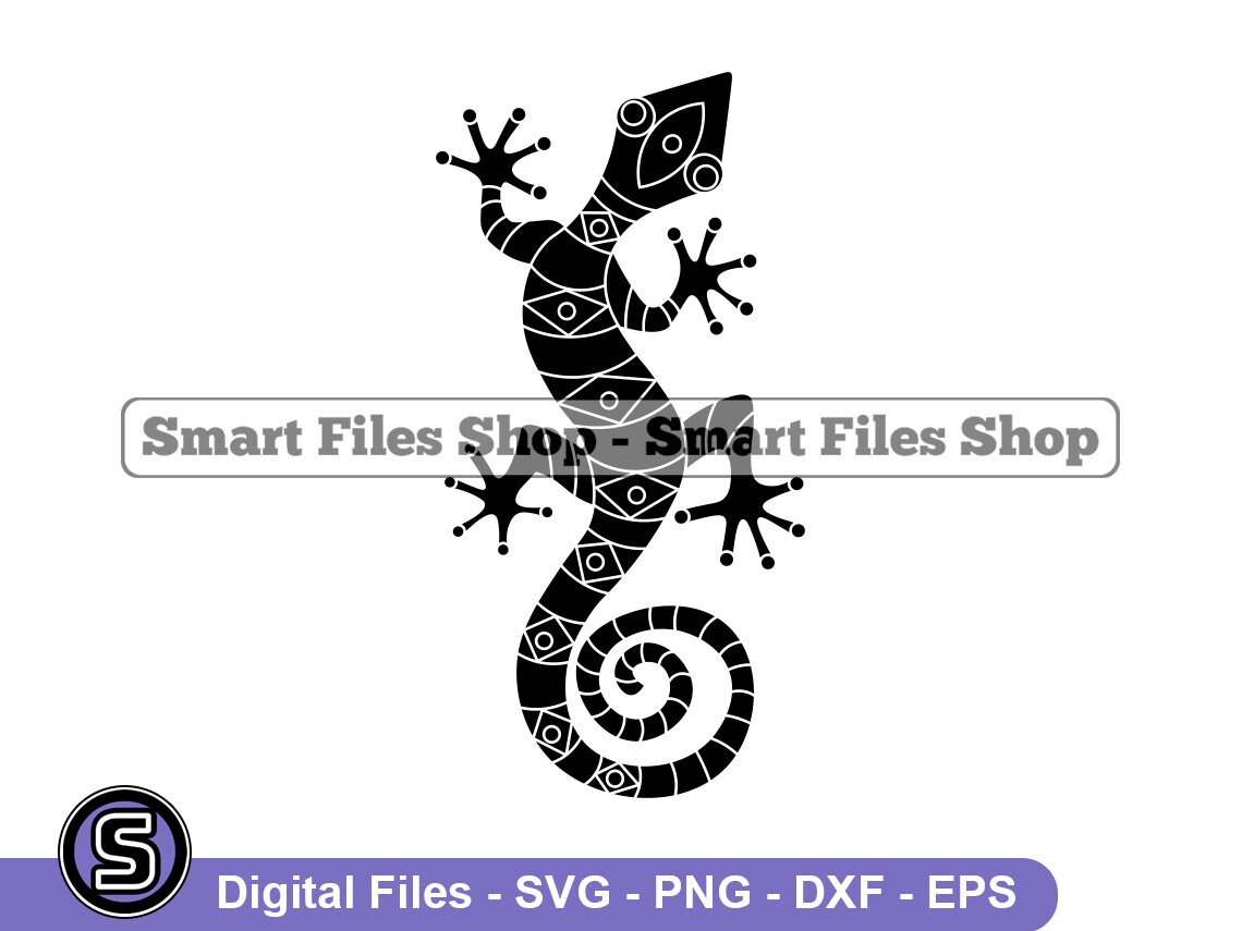 Tribal Gecko Clipart