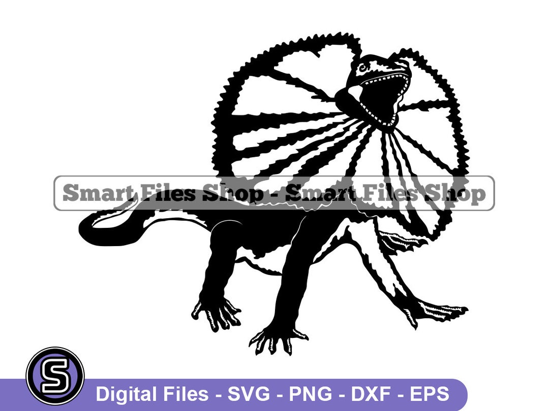 Frilled Neck Lizard SVG, Lizard SVG, Reptiles Svg, Lizard Dxf, Frilled ...
