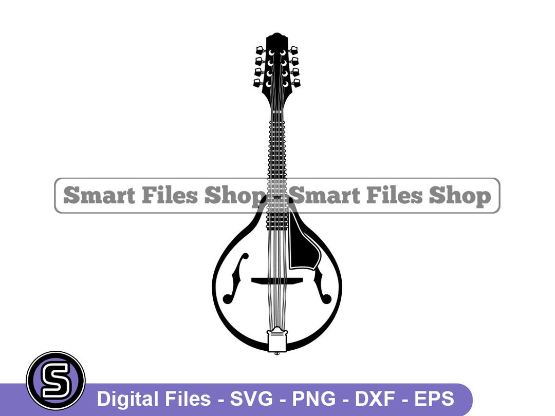 Mandolin Svg, Musical Instruments Svg, Mandolin Dxf, Mandolin Png ...