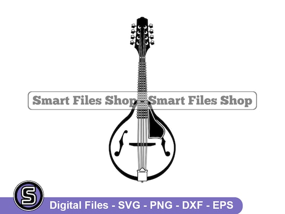 Mandolin Svg Musical Instruments Svg Mandolin Dxf Mandolin - Etsy