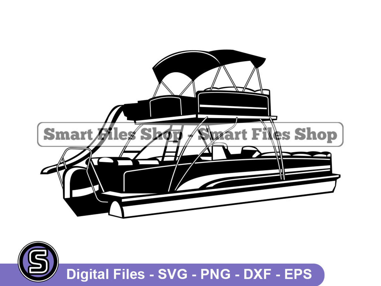 Double Decker Pontoon #2 Svg, Pontoon Svg, Pontoon Dxf, Pontoon Png ...