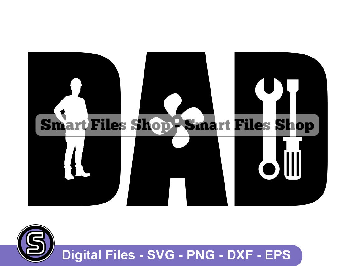HVAC Dad SVG Contractor Dad Svg Father Svg Father's Day | Etsy