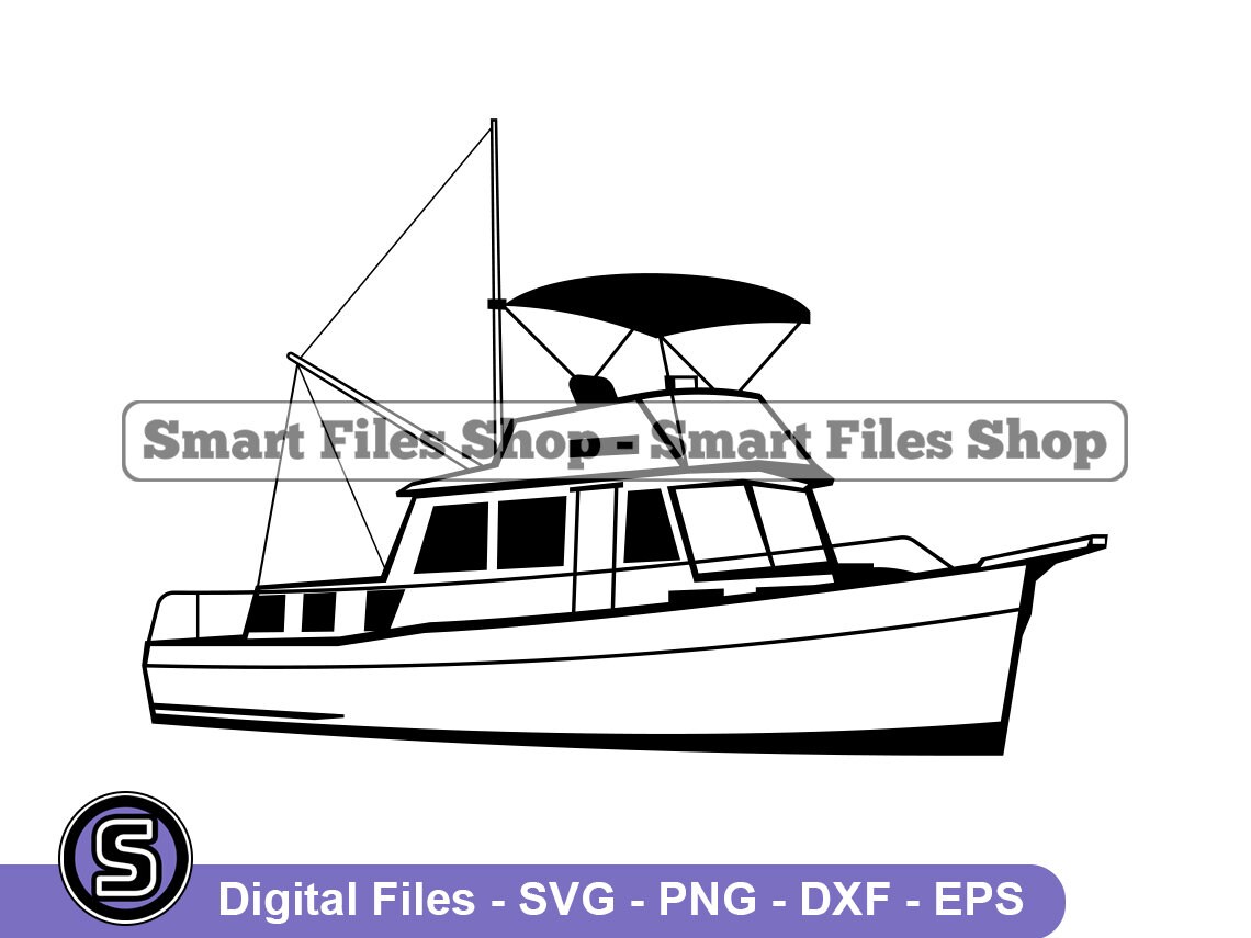 Trawler 2 Svg Trawler Svg Ship Svg Trawler Dxf Trawler | Etsy