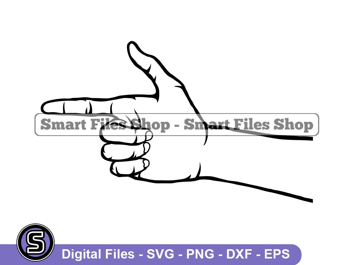 Hand Gun Geture Svg Finger Gun Svg Hand Svg Pointing Finger - Etsy