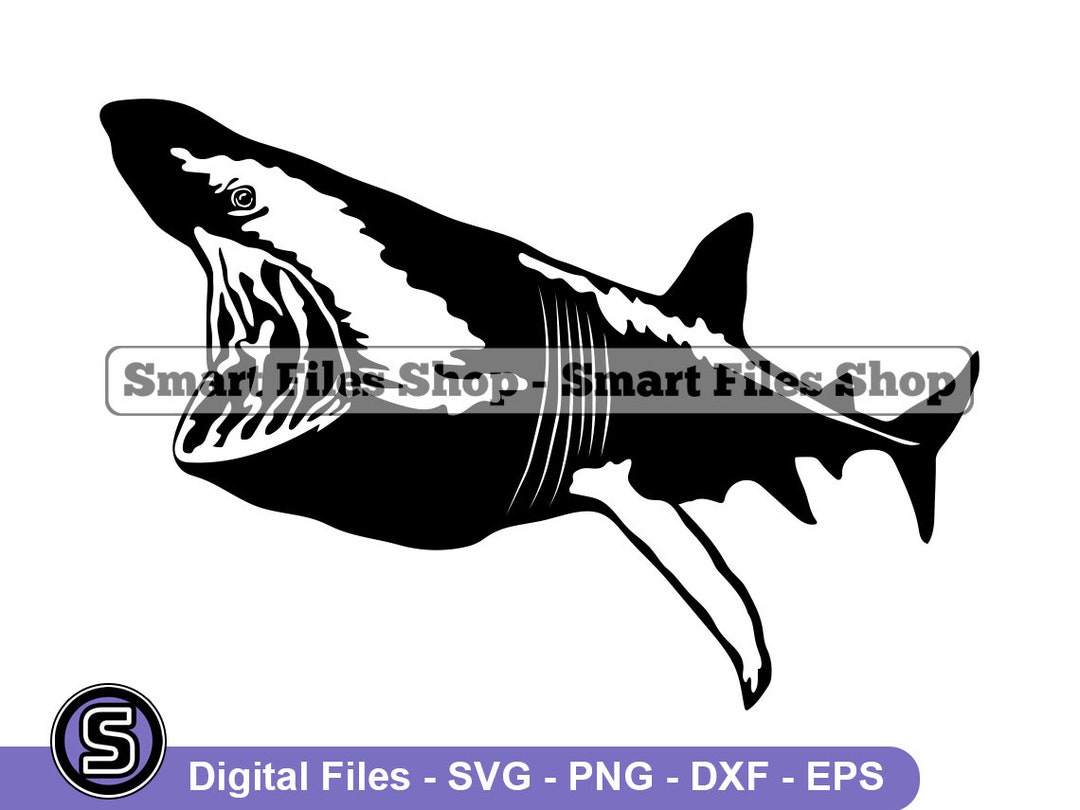 Basking Shark SVG, Shark Svg, Basking Shark Dxf, Basking Shark Png ...