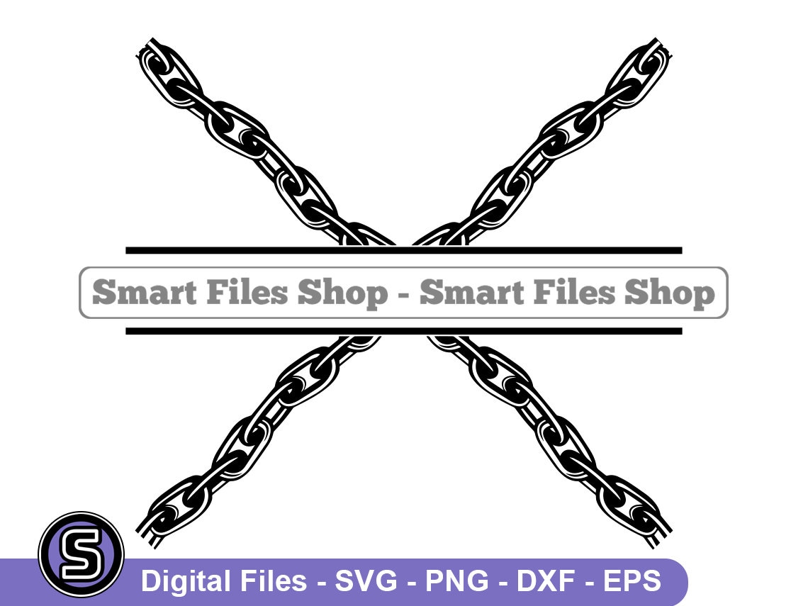 Metal Chain Split Monogram SVG Chain Svg Chain Logo Svg | Etsy