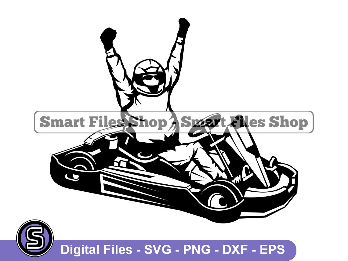Go Karting Svg Go Kart Svg Go Kart Racing Svg Go Kart Dxf | Etsy